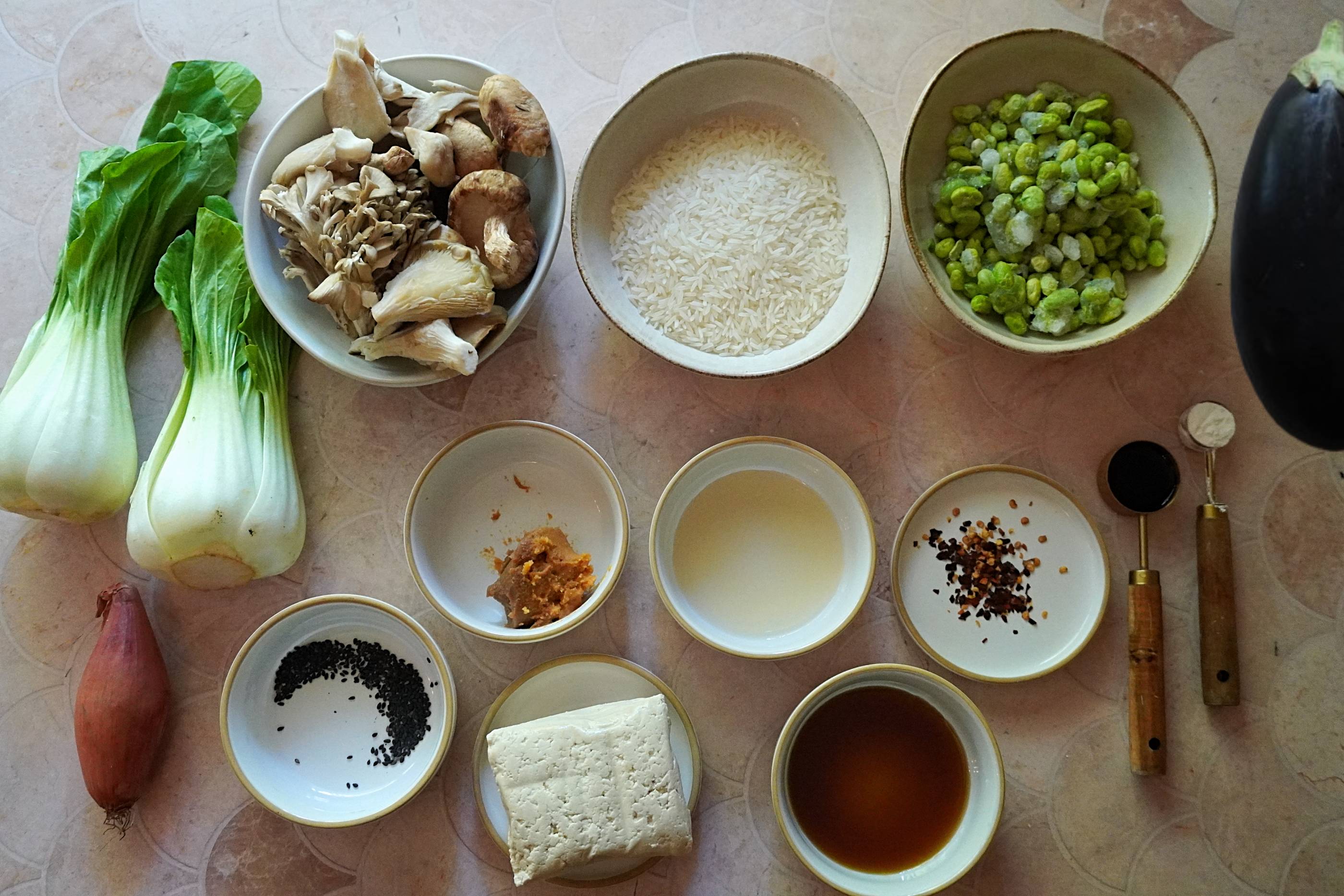 Miso Brothy Rice with Tofu, Mushroom & Aubergine – But First, Food