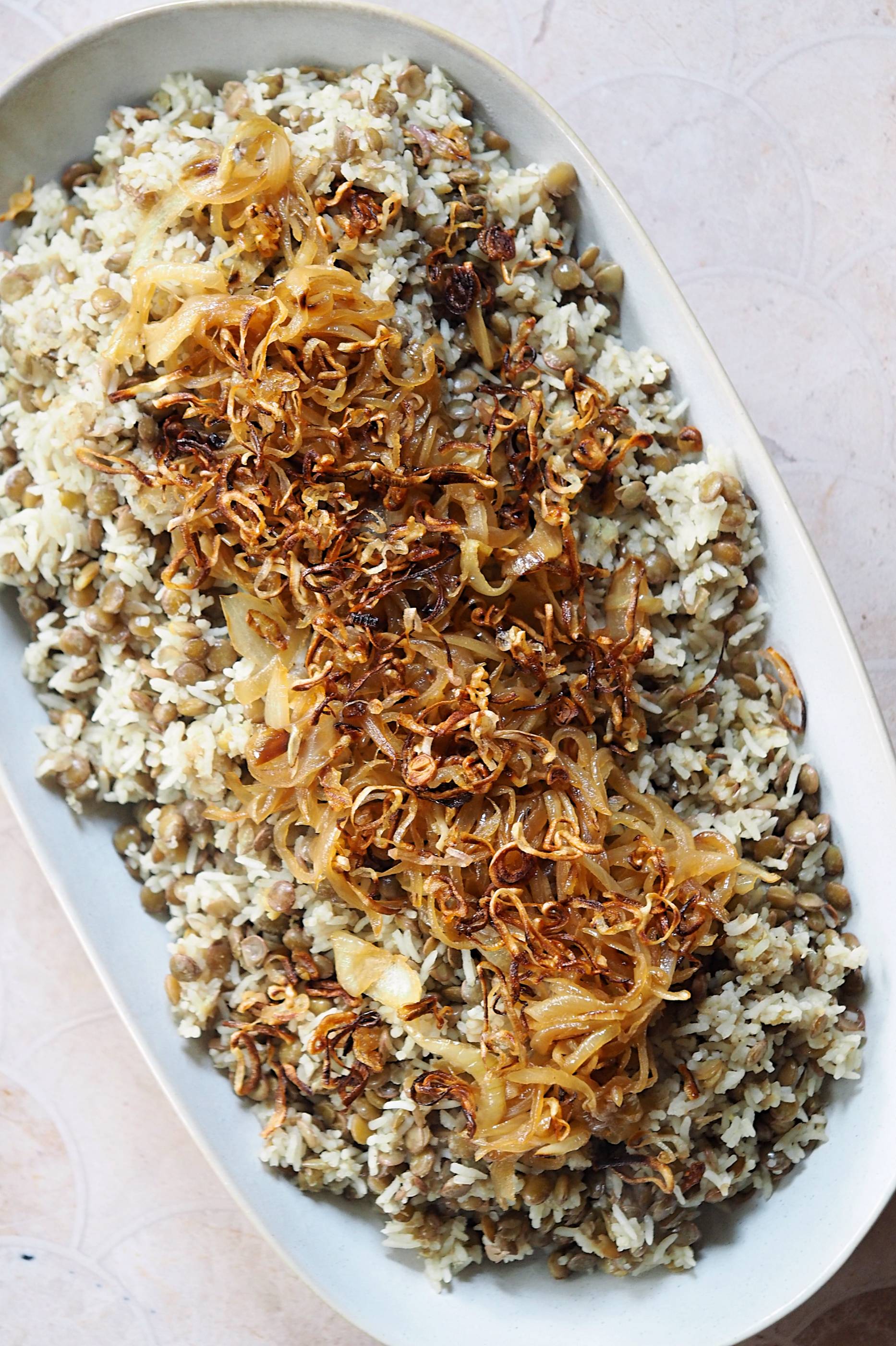 Lebanese Lentils & Rice (Mujadara) – But First, Food